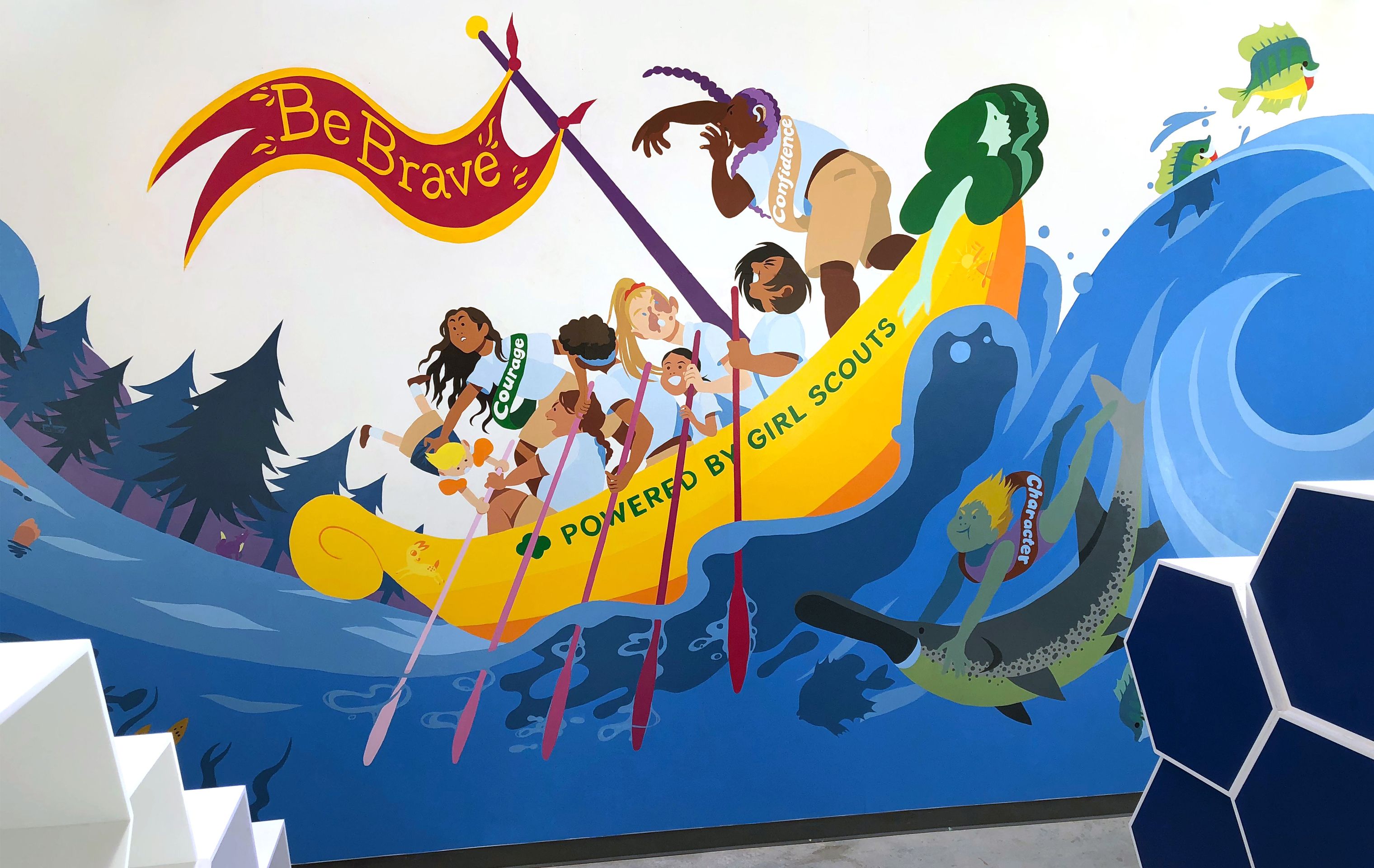 Powered by Girl Scouts: Bold mural in Camp Prairie Schooner motivates ...